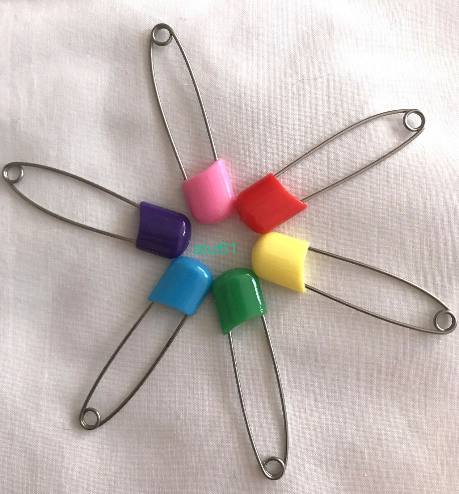 Coloured Baby Nappy Diaper Cloth Pins Safety Pins Nappies Craft Clips ...