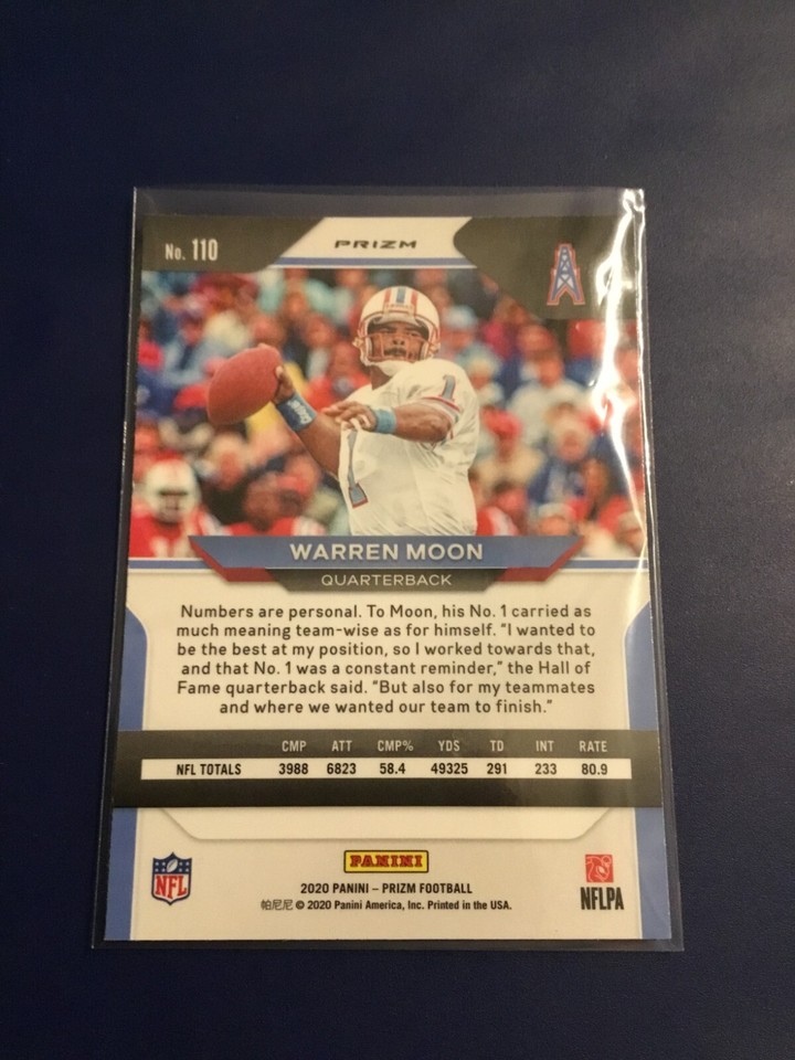 2020 Prizm Football # 110 WARREN MOON Houston Oilers SILVER PRIZM $$ | eBay