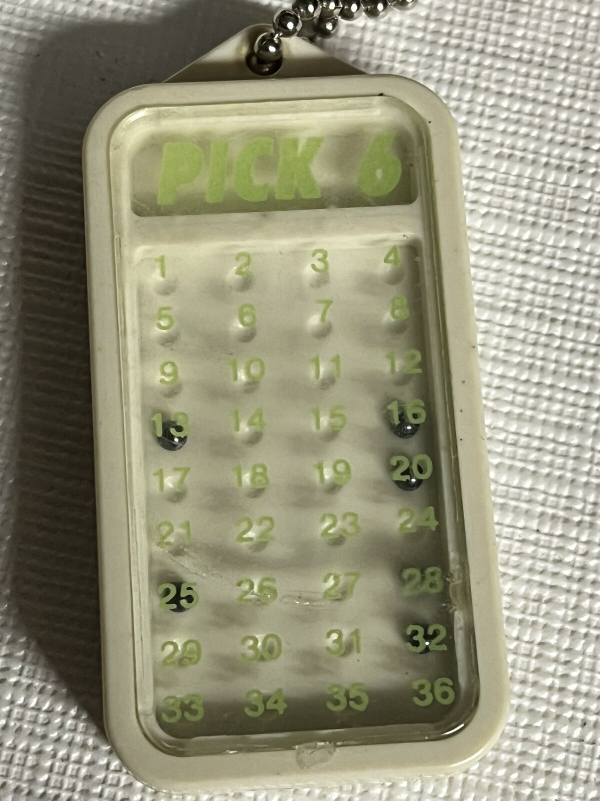 Vtg Lotto Keychain Pick 3, 4, or 6 Numbers Gambling | eBay