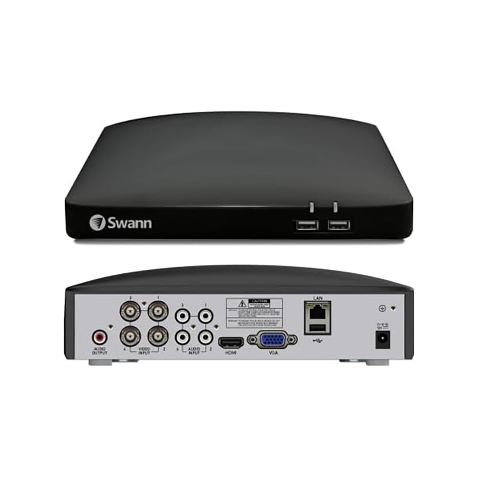 Swann 4-Channel 4K Security Surveillance DVR 64GB MicroSD Black SRDVR ...