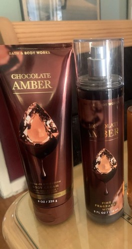 Bath & Body Works Chocolate Amber Rare Retired Fragrance Cream & Mist ...