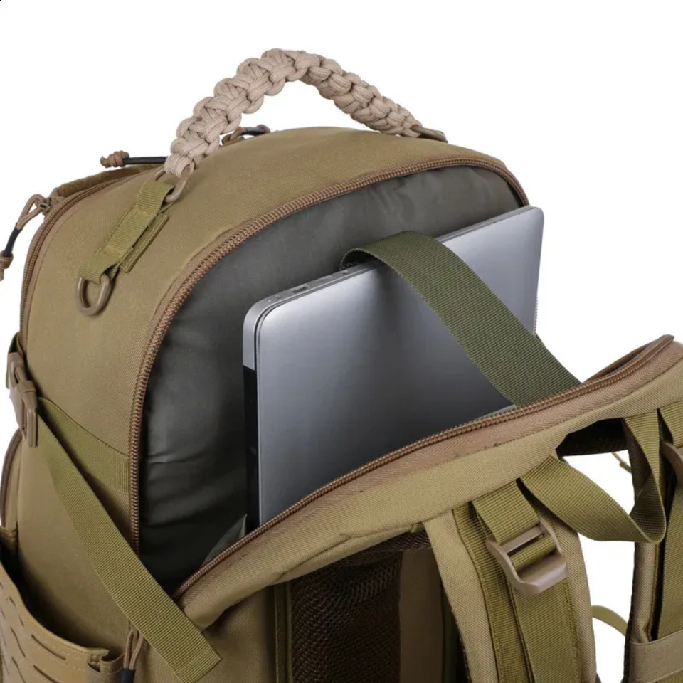 56L Tactical Military Backpack - MOLLE Assault Pack, Waterproof ...