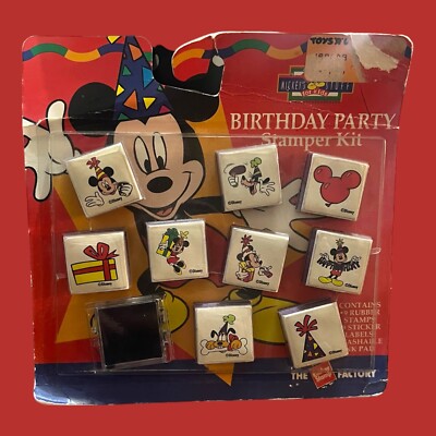 Disney The Rubber Stamp Factory Birthday Parts Stamp Set Sealed In ...