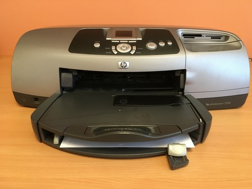 HP Photosmart 7550 A4 Colour Inkjet Printer Q1605A with PSU, disc and ...