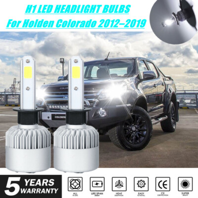 2x 6000K Bright High Beam LED Headlights H1 Bulbs for Holden Colorado ...