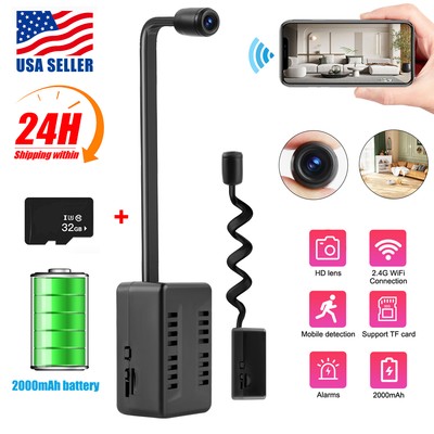 NEW 1080P HD Wireless WiFi Camera DIY Mini Pinhole Cam Video DVR Indoor ...