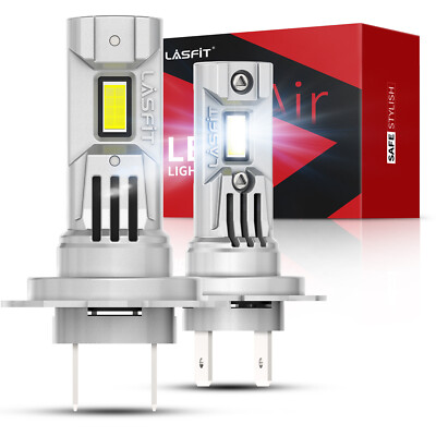 Lasfit H7 LED Headlight Bulbs High or Low Beam 6000LM Super Bright ...