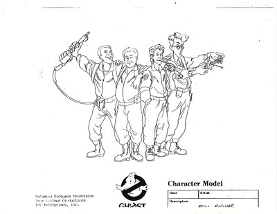 80's THE REAL GHOSTBUSTERS TV Full Figure Model Sheet DIC/Columbia | eBay