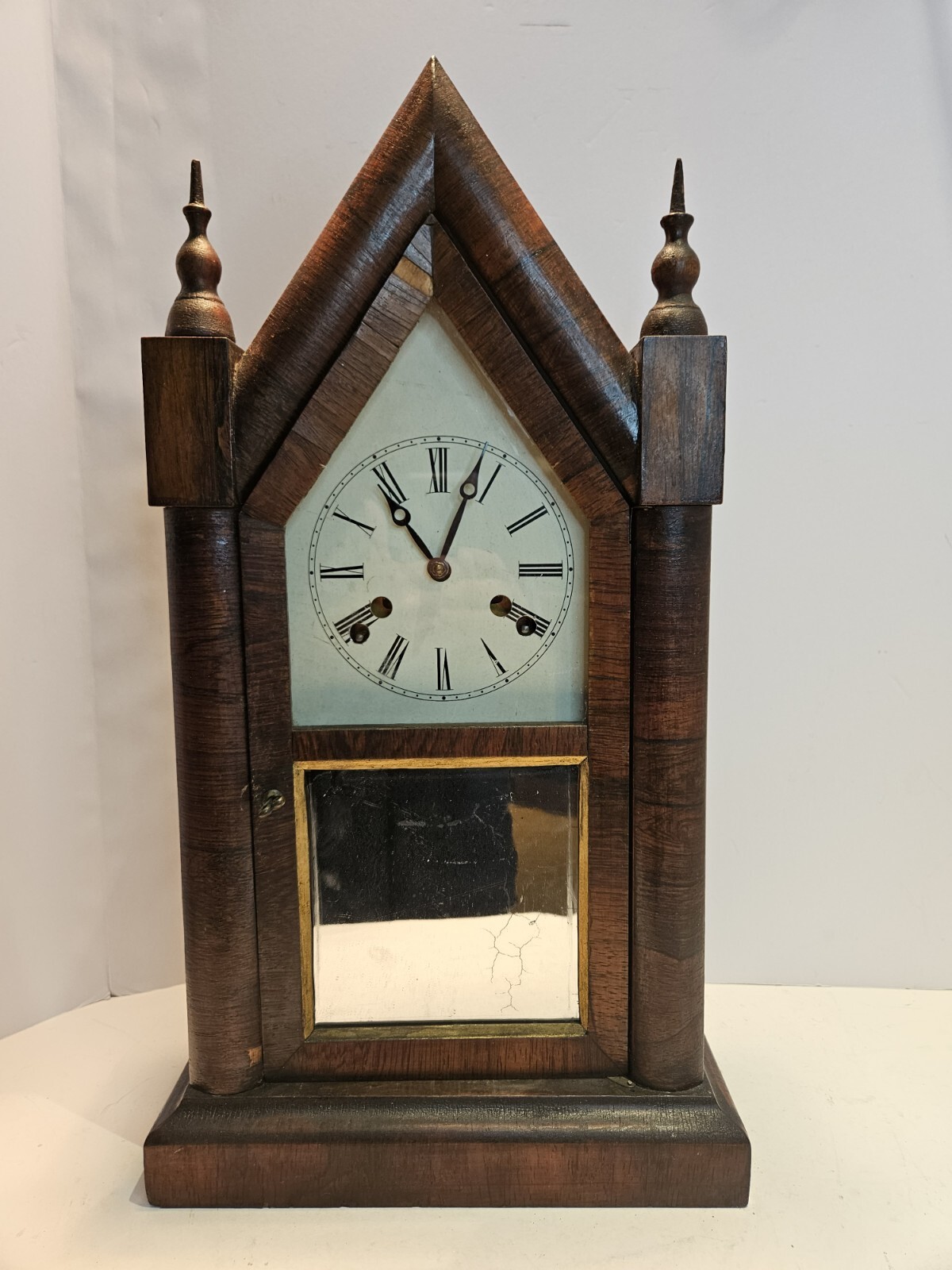 Antique Working 1870's ANSONIA 8 Day Victorian Mahogany Steeple Mantel ...