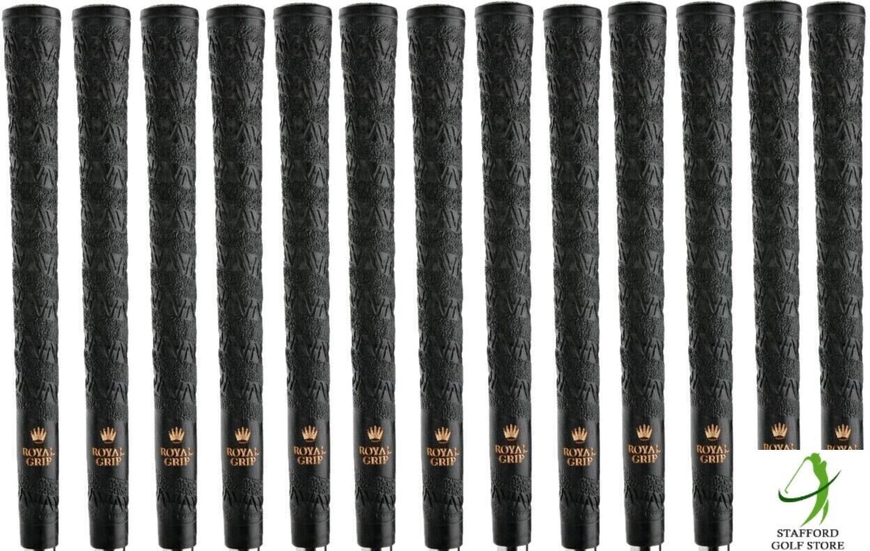 Royal Grip V Sand Wrap Golf Grips Standard .580" Ribbed Black Set of 13 ...