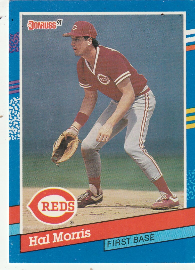 FREE SHIPPING-MINT-1991 Donruss Hal Morris #141 REDS PLUS BONUS CARDS ...