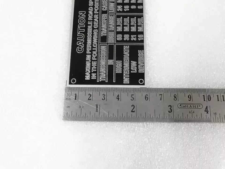 Suitable For Willys Jeep CJ2A CJ3A CJ3B Dash Data Plate | eBay