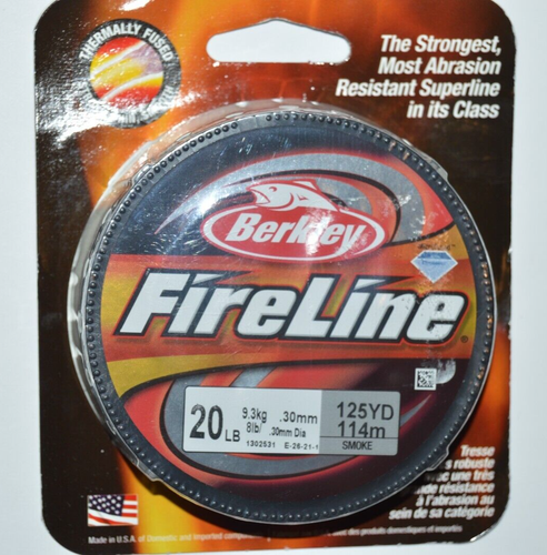 berkley fireline braid braided superline 20lb 125yds smoke fishing line ...