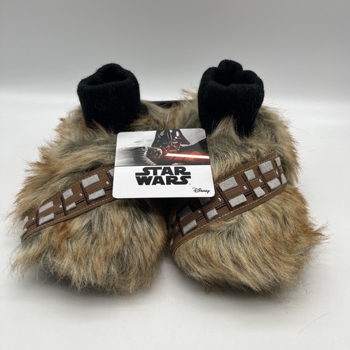 STAR WARS Chewbacca Chewie Wookie Fur Feet Slippers 🌺 Kid’s L 9-10 NEW ...