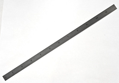 12" FLEXIBLE SCALE, 4R GRADUATION, 1/2" WIDE, SATIN CHROME-PLATED B610 ...