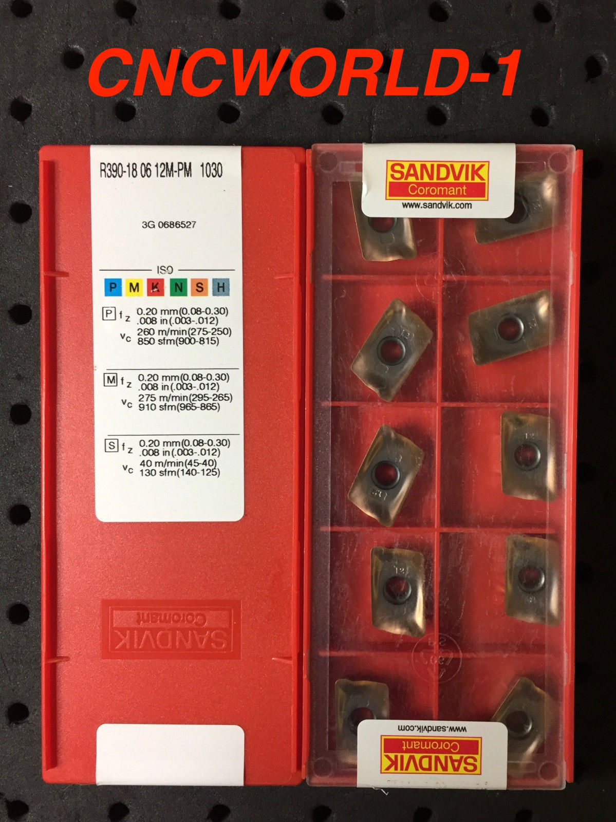 10 Pcs Sandvik R390-180612M-PM 1030 , R390-18 06 12M-PM 1030 , 1 BOX ...