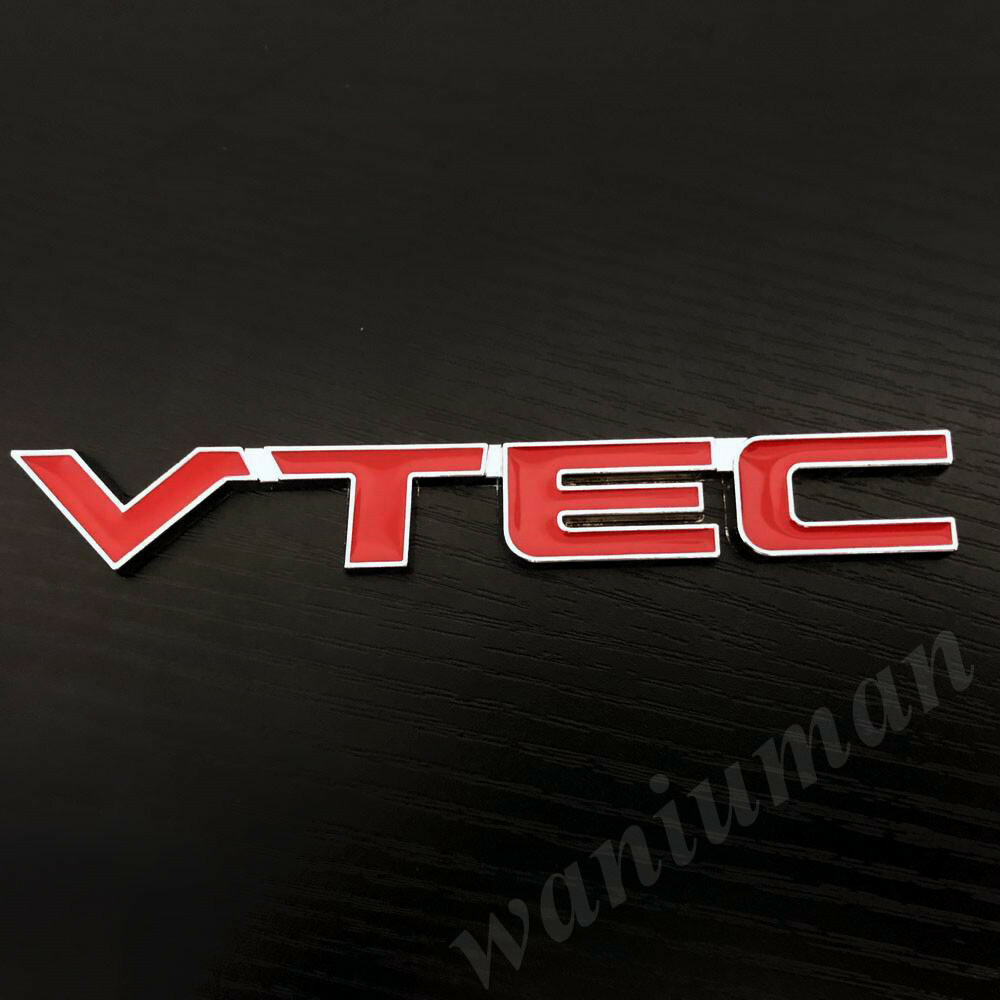 3D Metal Red VTEC Car Trunk Rear Emblem Badge Decals Sticker JDM Turbo ...