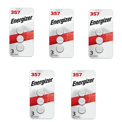 Energizer 357 Batteries 15 PACK 303 EPX76 SR44SW AG13 LR44 D357H 228 J ...