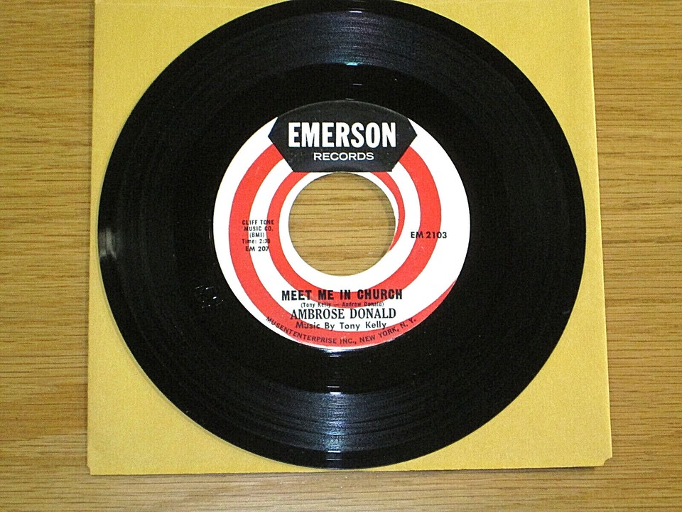 R&B / SOUL 45 RPM - AMBROSE DONALD - EMERSON 2103 - "WHO'S NUMBER ONE ...