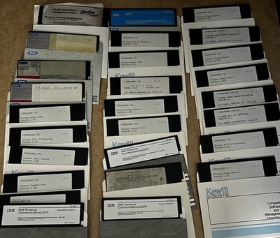 Job Lot Of Vintage 5.25 Floppy Disks - IBM PC COMPATIBLES - UNTESTED ...