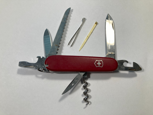 Victorinox Swiss Army Camper Knife Red - NICKED BLADE | eBay