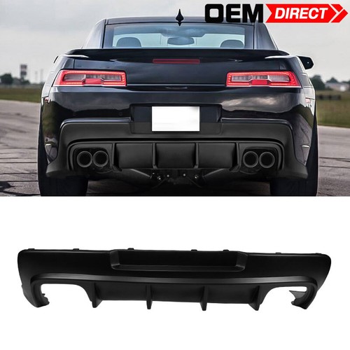 For 14-15 Chevy Camaro ZL1 Style Rear Diffuser Air Dam Chin Lip Matte ...