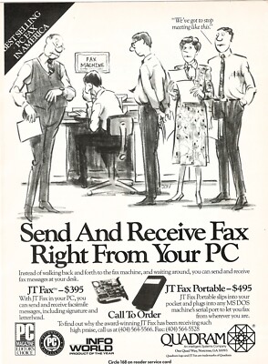 1989 Hayes JT Fax Portable PC Computer Print Ad MS-DOS Laptop Faxing ...