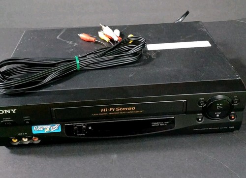 Sony SLV-N55 Hi-Fi Stereo 4-Head VCR VHS Player W/Cables No Remote ...