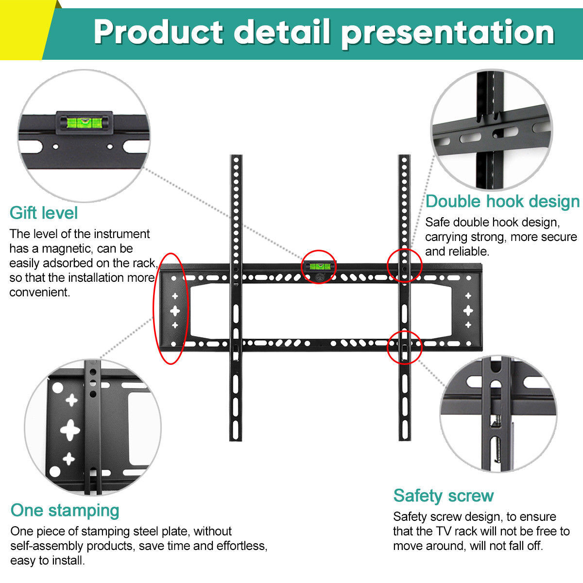 Impact Mounts Slim Flat LED TV Wall Mount Bracket for 40 inch to 70 ...