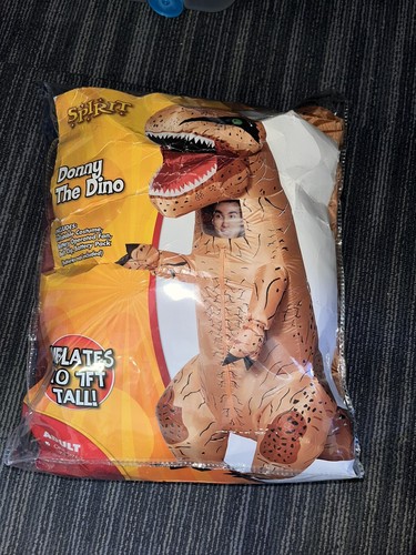 Spirit Halloween Adult T-REX Inflatable Donny the Dino Dinosaur Costume ...