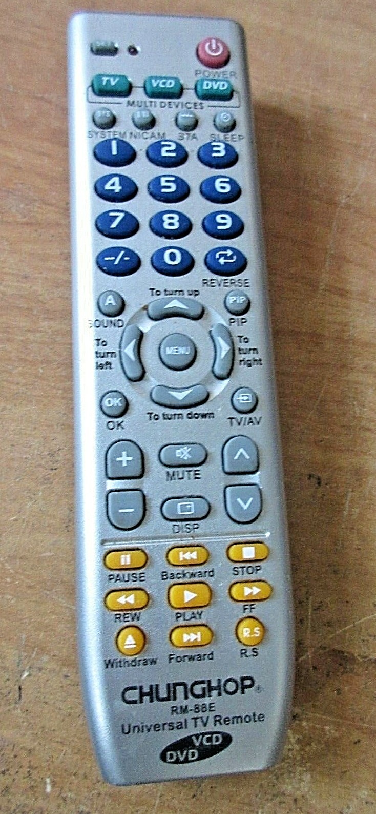 CHUNGHOP UNIVERSAL TV REMOTE RM-88E TV VCD DVD REMOTE | eBay