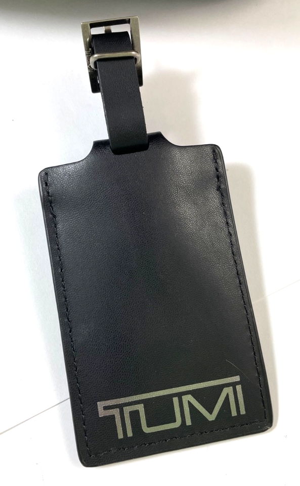 Tumi Luggage ID Hang Tag Briefcase Duffle Tag Travel Leather Black ...