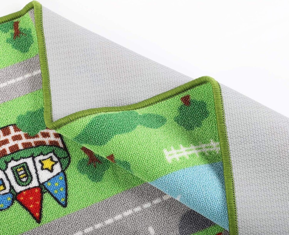 City Street Map Kids' Rug with Roads Kids Rug Play mat with School ...