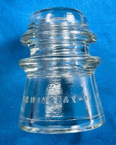 Vintage 60s Hemingray No. 17 Glass Insulator CLEAR Mold 45 USA 1966 | eBay
