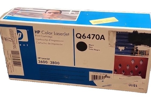 Genuine HP Q6470A 501A Black Toner Cartridge For LaserJet CP3505/3600/ ...