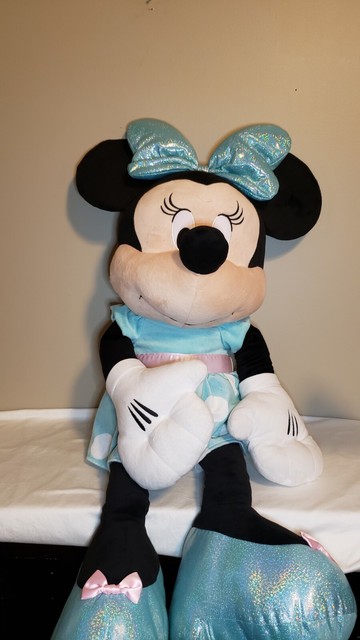 Disney Baby Minnie Mouse Plush Doll 36 In. HUGE Large Blue Dress as Is ...