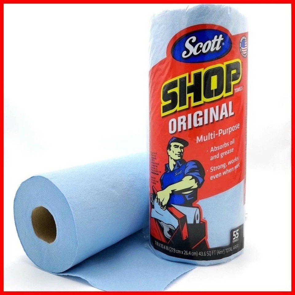 Scott Shop Towels Original (75130), Blue Shop Towels, 1 Roll/Pack, 30 ...