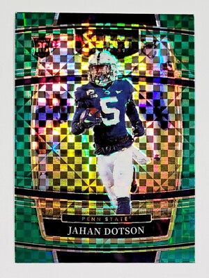 2022 Select Draft Picks Jahan Dotson RC Green Squares Prizm Rookie #87 ...