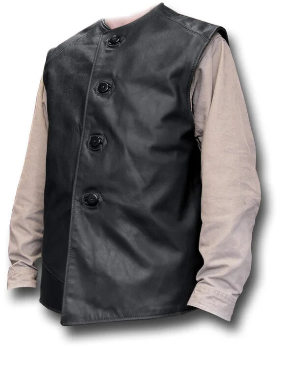 British WW1 Repro Leather Jerkin UK Army Reenactor Coat Jacket WW2 Free ...