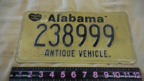 Vintage Alabama Antique Vehicle License Plate Tag | eBay