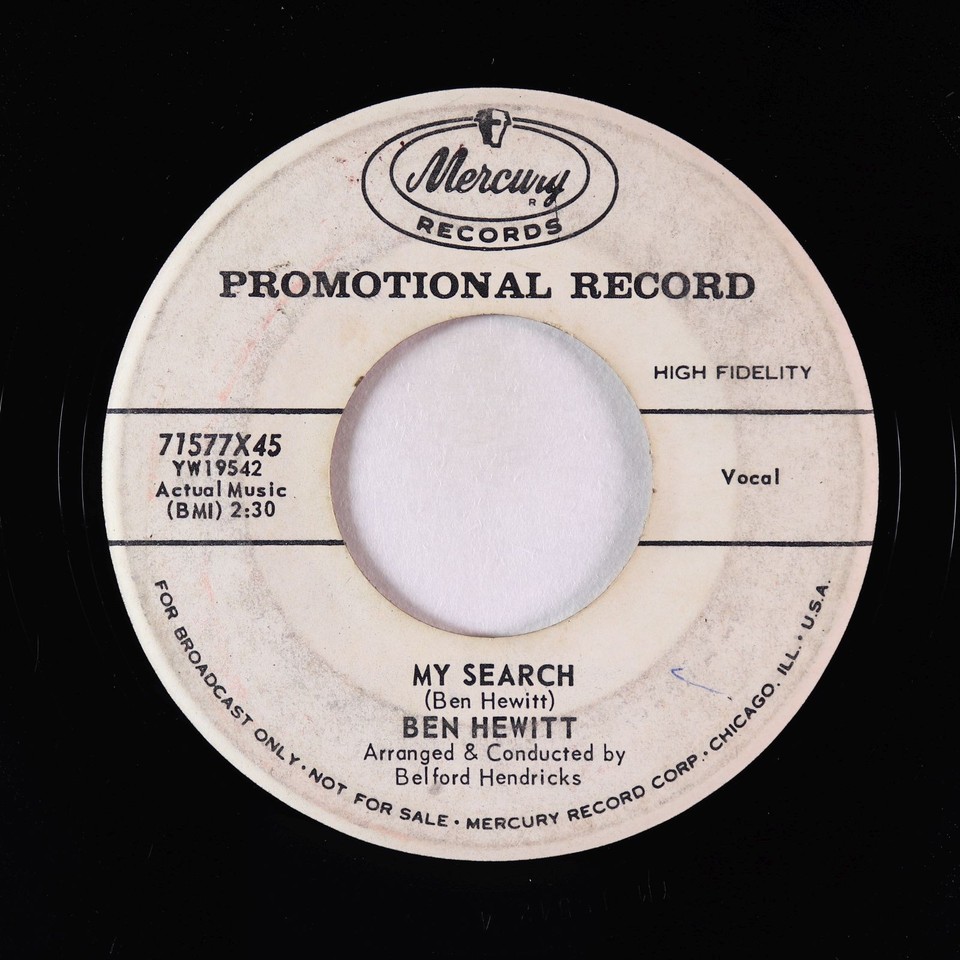 Rockabilly 45 - Ben Hewitt - I Want A New Girl Now/My Search - Mercury | eBay