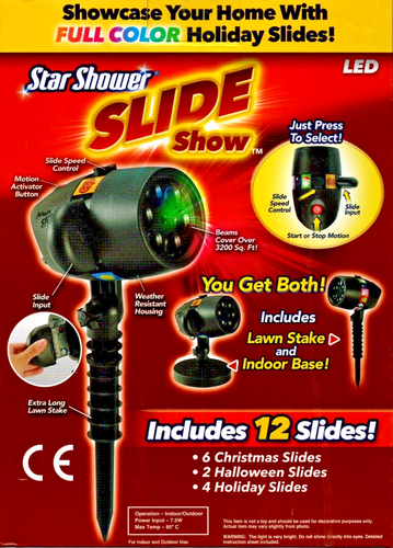 [NEW/SEALED] [STAR SHOWER SLIDE SHOW HALLOWEEN/CHRISTMAS PROJECTOR ...