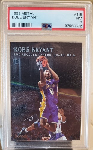 1999 Fleer METAL KOBE BRYANT #115 PSA 7 LAKERS Card Silver Foil #8 ...