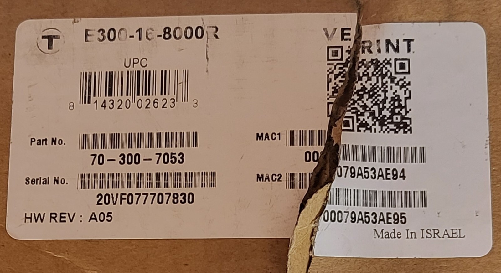 NEW Verint Edge VR300 E300-16-8000R Network Video Recorder NVR 70-300 ...