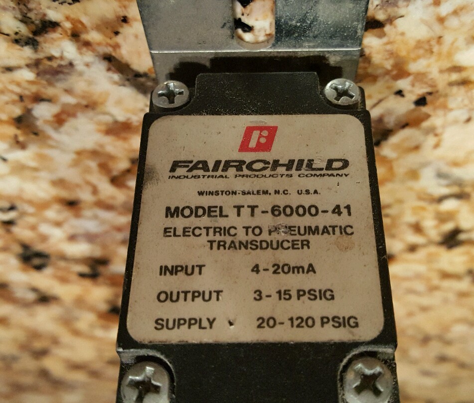 FAIRCHILD TT6000-41 PNEUMATIC PRESSURE TRANSDUCER 3-15 PSIG $129 | eBay