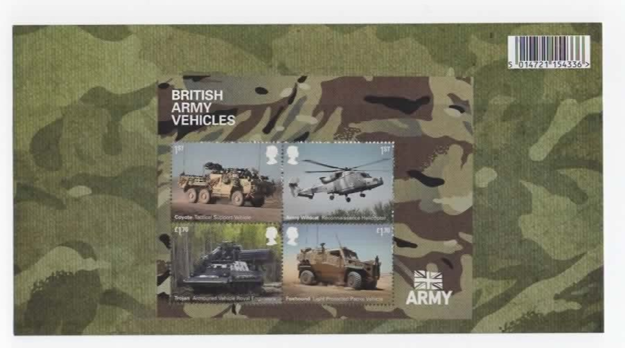 2021 Royal Mail British Army Vehicles (inc. MS) Presentation Pack (Pack ...
