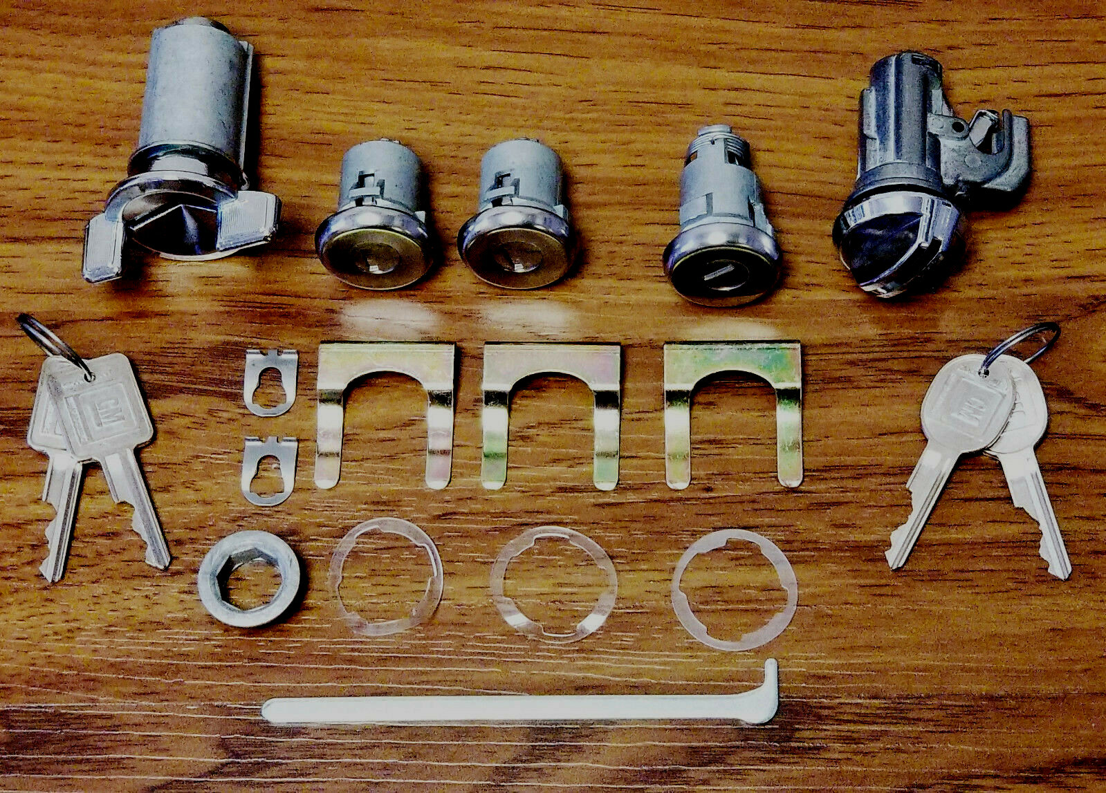 1969-78 Nova Lock Set Complete Door Trunk Ignition Glove Box 19pc GM 2 ...