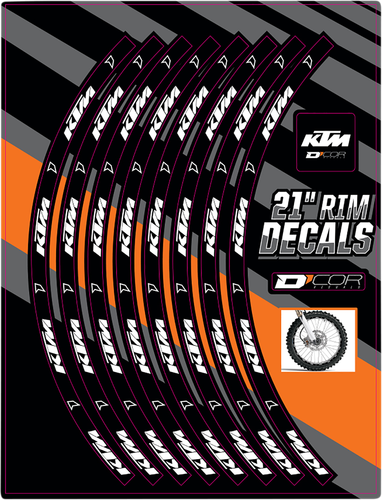 DCOR - 40-80-204 - Rim Decal - KTM Logo - 21" Front | eBay
