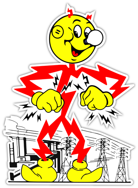Reddy Kilowatt Electrical Power Vintage LOGO Vinyl Sticker Decal ...