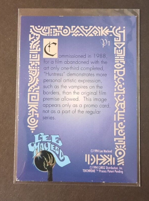 LEE MACLEOD Huntress Tekchrome Fantasy Art Promo Card #P1 CARDZ 1994 | eBay